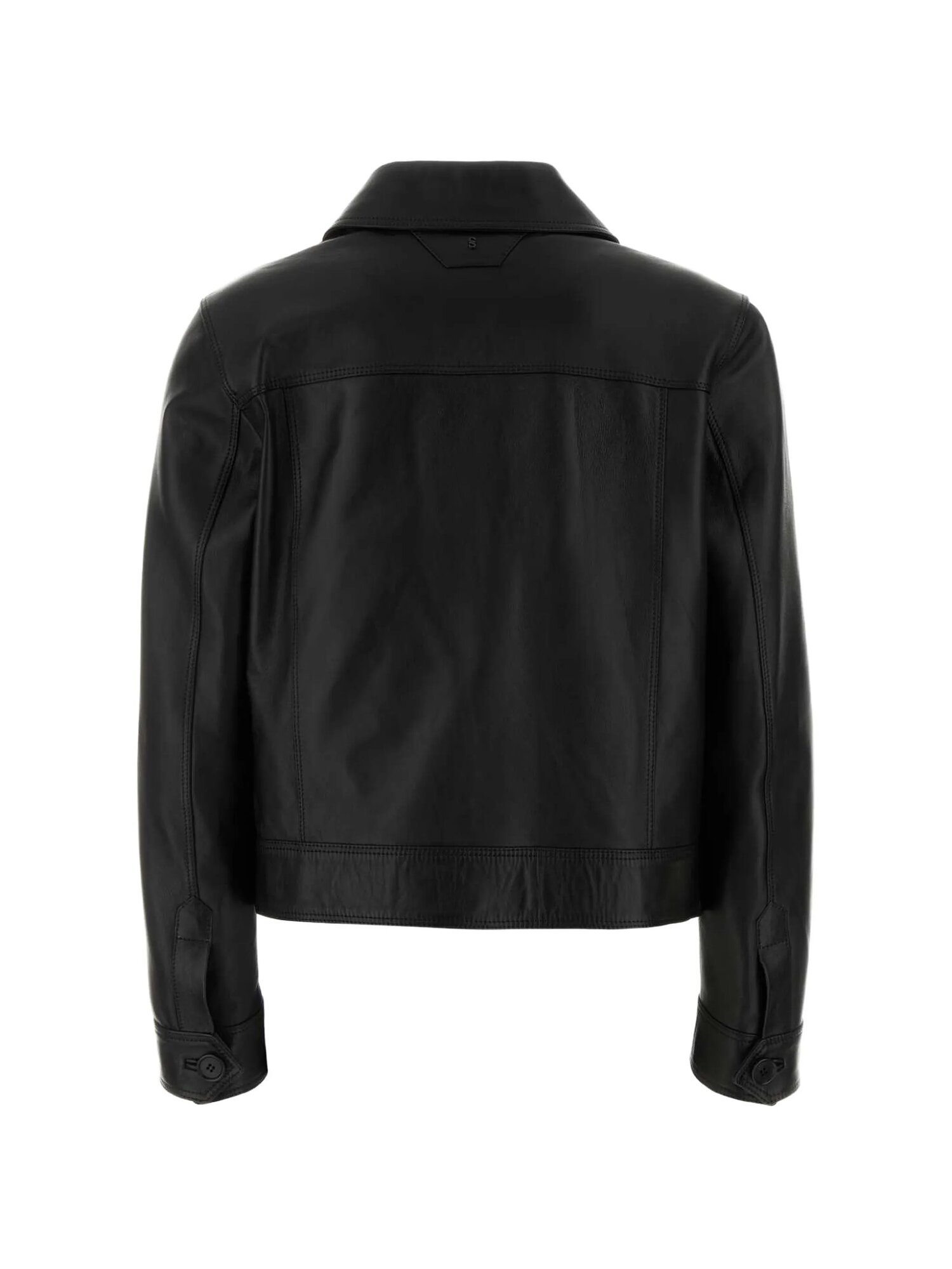 Куртка  Buttoned leather jacket, размер 40 — фото 1
