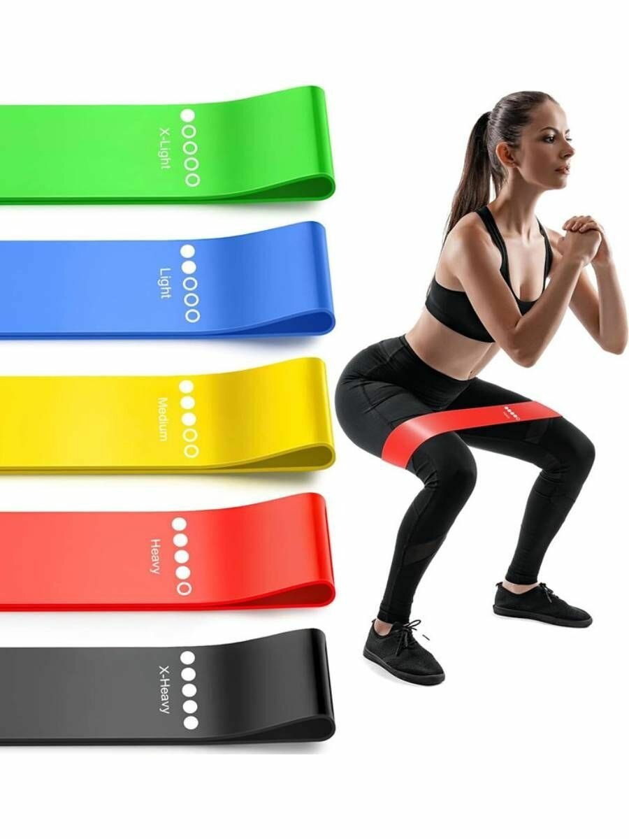 Латексная лента сопротивления, эластичная лента для гимнастики, фитнеса, йоги, тренировок