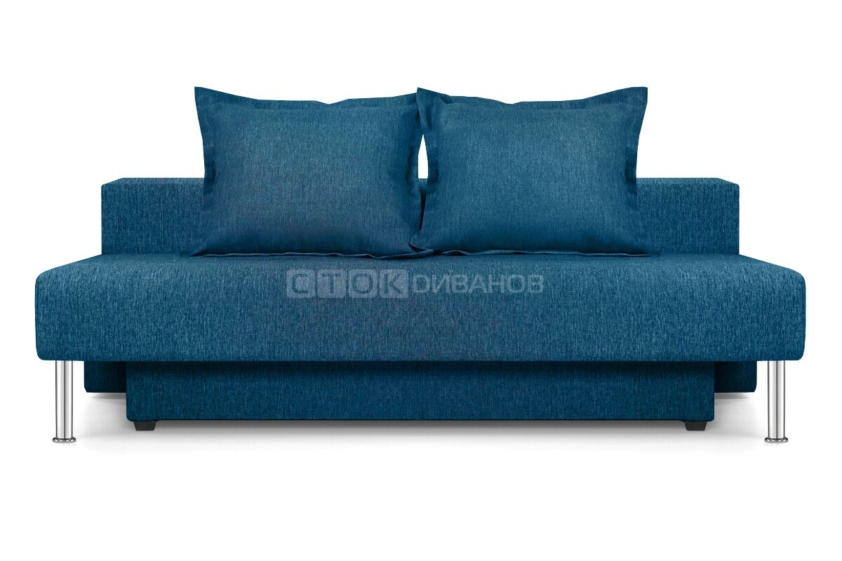 Диван Сток Диванов Микки, темно-синяя рогожка, 180 см, механизм еврокнижка