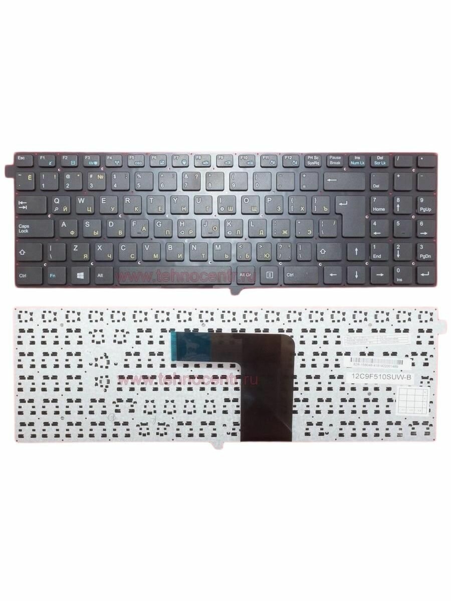 Клавиатура для ноутбука DNS 0801232, DEXP Aquilon O140 черная