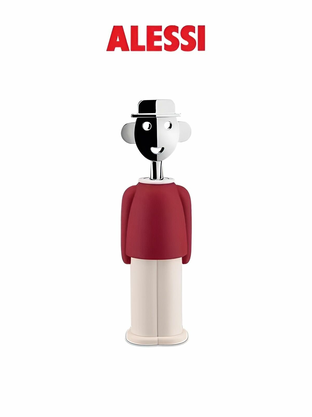 Открыватель для красного вина ALESSI Италия, нержавеющая сталь, дизайн с улыбкой, подарочный набор премиум