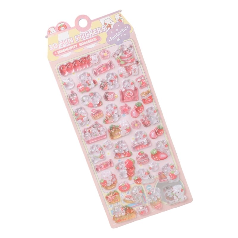 Рельефная Наклейка из ПВХ с Животными для Журнала Craft Journal Planner, Фотоальбома для Скрапбукинга, Мотивационная Наклейка для Награждения Детей