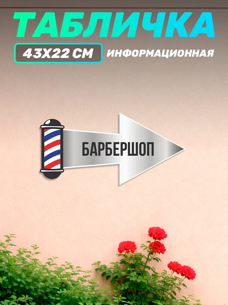 Табличка на дверь информационная Барбершоп