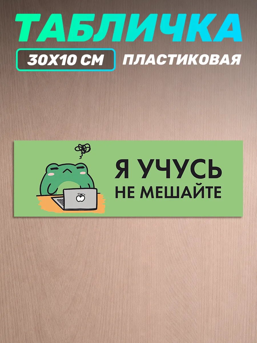 Табличка на дверь комнаты Я учусь не мешайте