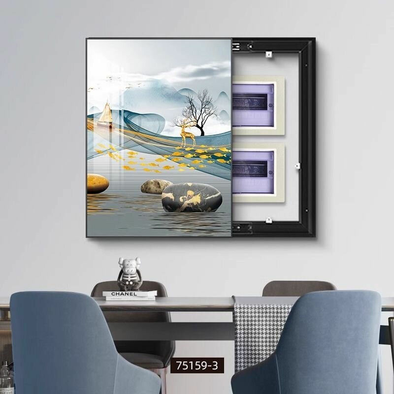 Крышка для электросчетчика 40x50 см, декоративная панель с рисунком