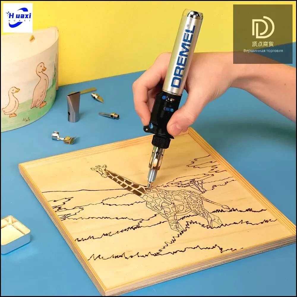 Паяльник DREMEL VERSATIP 6 предметов Газовый для пайки и термоусадки Черный — фото 1