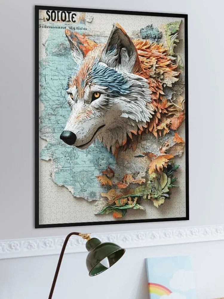 Пазл Jiazib из 1000 головоломка, для взрослых деревянный пазл 75*50 см, волк D