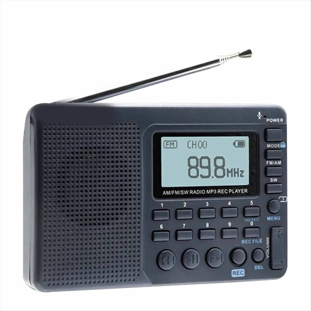 Retekess V115 Портативное Радио FM/AM/SW Диапазонов, USB-Рекордер