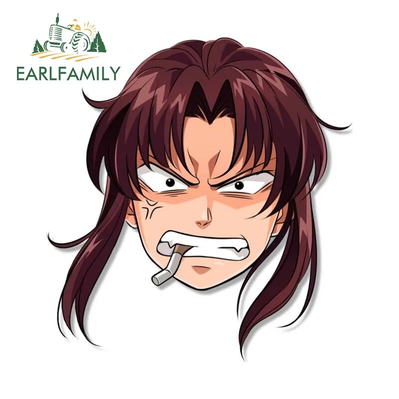 EARLFAMILY 13 см для аниме пикантные Revy злые средние пальцы автомобильные наклейки Простые Модные наклейки устойчивые к царапинам виниловая автомобильная пленка