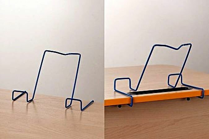 Подставка для книг Глобус металлическая, универсальная, синяя, для парт до 20 мм пкмсн