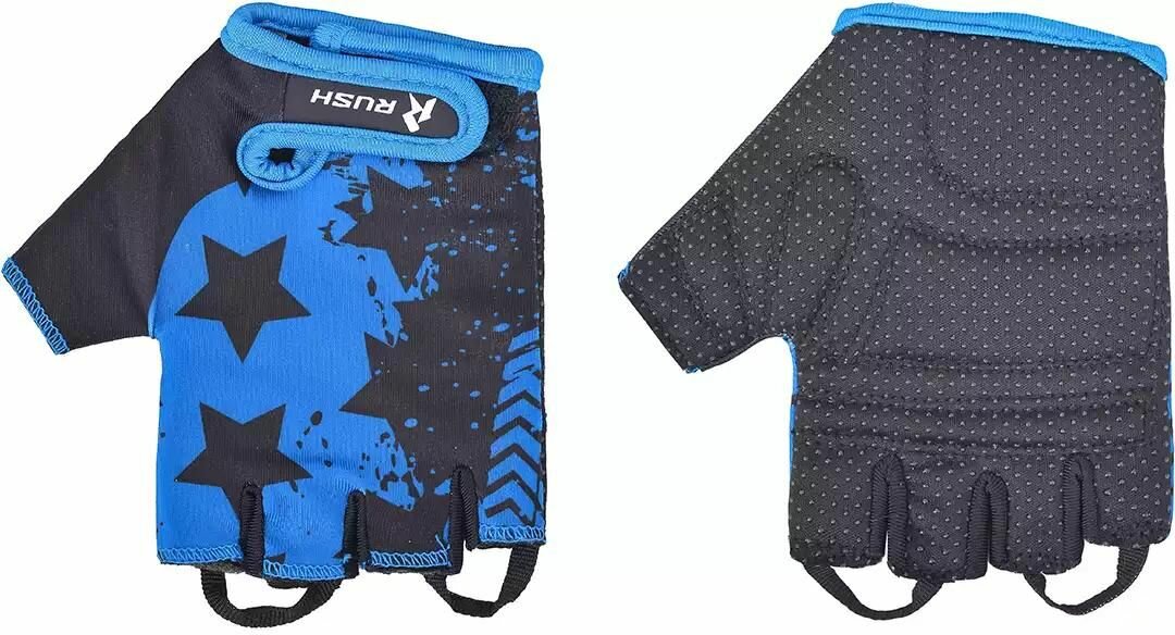 Велоперчатки RUSH HOUR Kids, детские, размер XXXS, синие, универсальные