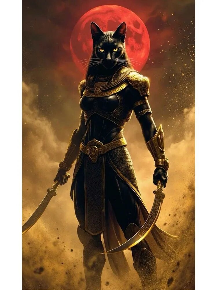 Алмазная Мозаика "Бастет" 40х50 См Алмазная Вышивка / Картина Стразами Подарков / Украшения