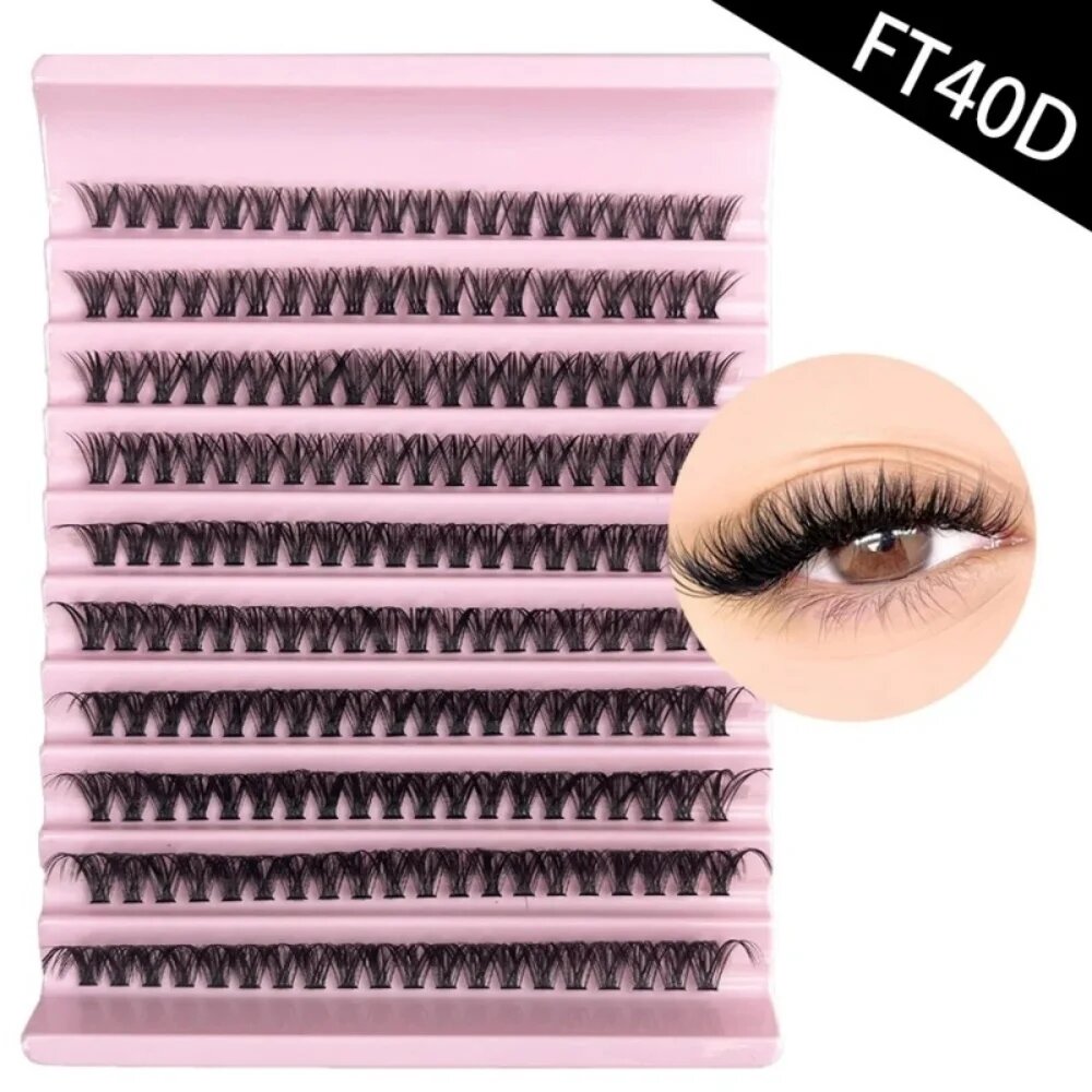 MIOFIA ресницы пучки 40D, изгиб D, цвет черный