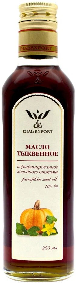 Масло DIAL-EXPORT Тыквенное нерафинированное /стекло/ 0,25л.