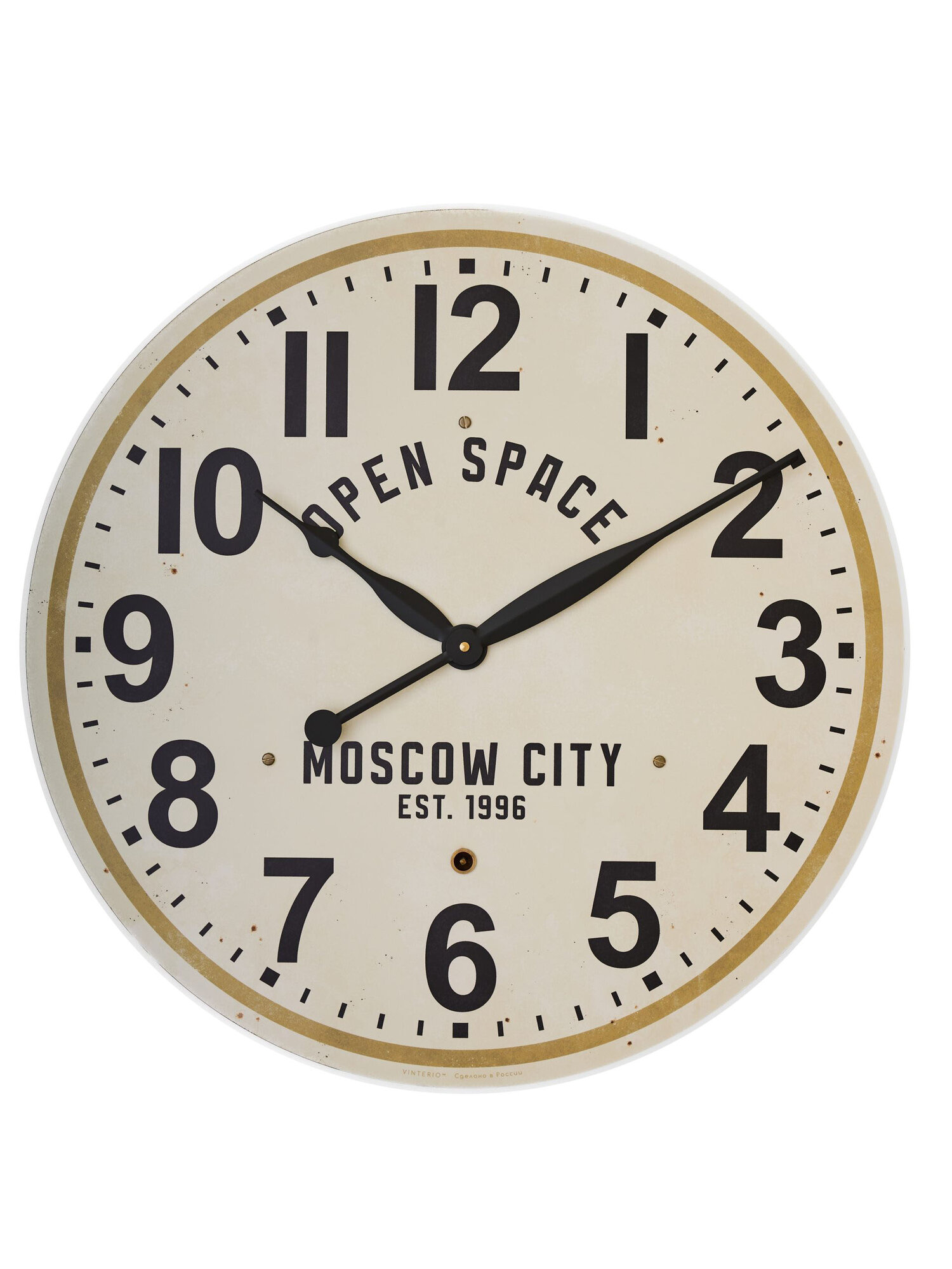 Часы интерьерные винтерио "Open Space", МДФ, кварцевые, 55 см, бежевые