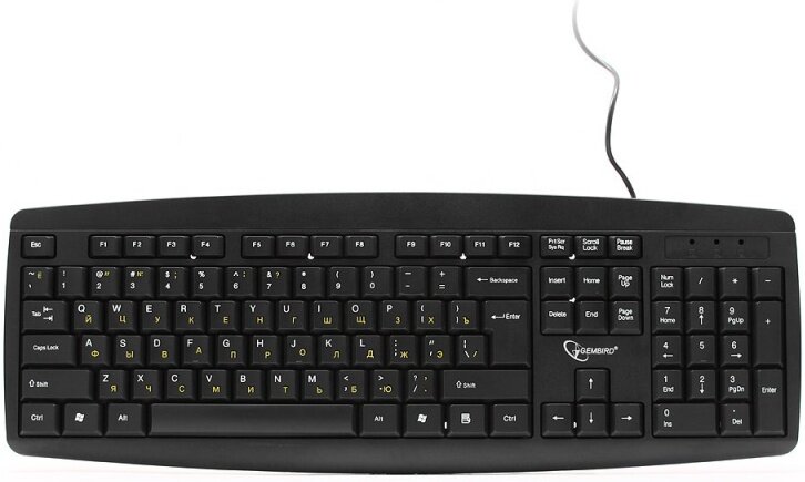 Клавиатура Gembird KB-8351U-BL,{черный, USB, 104 клавиши}