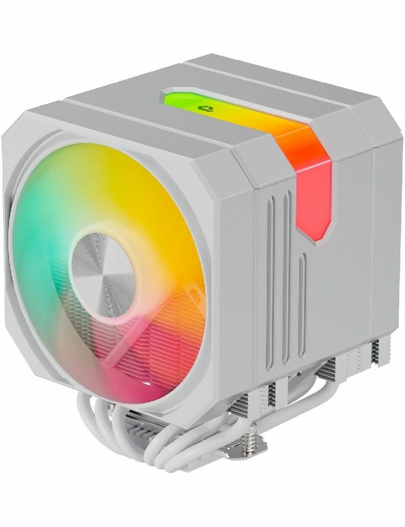 Кулер для процессора upHere UP2TC6C White ARGB / 6HPx6mm, 265W TDP, dual tower, 2x120mm ARGB fans, 600-1650RPM, 68 CFM, 25dBA / UP2TC6C