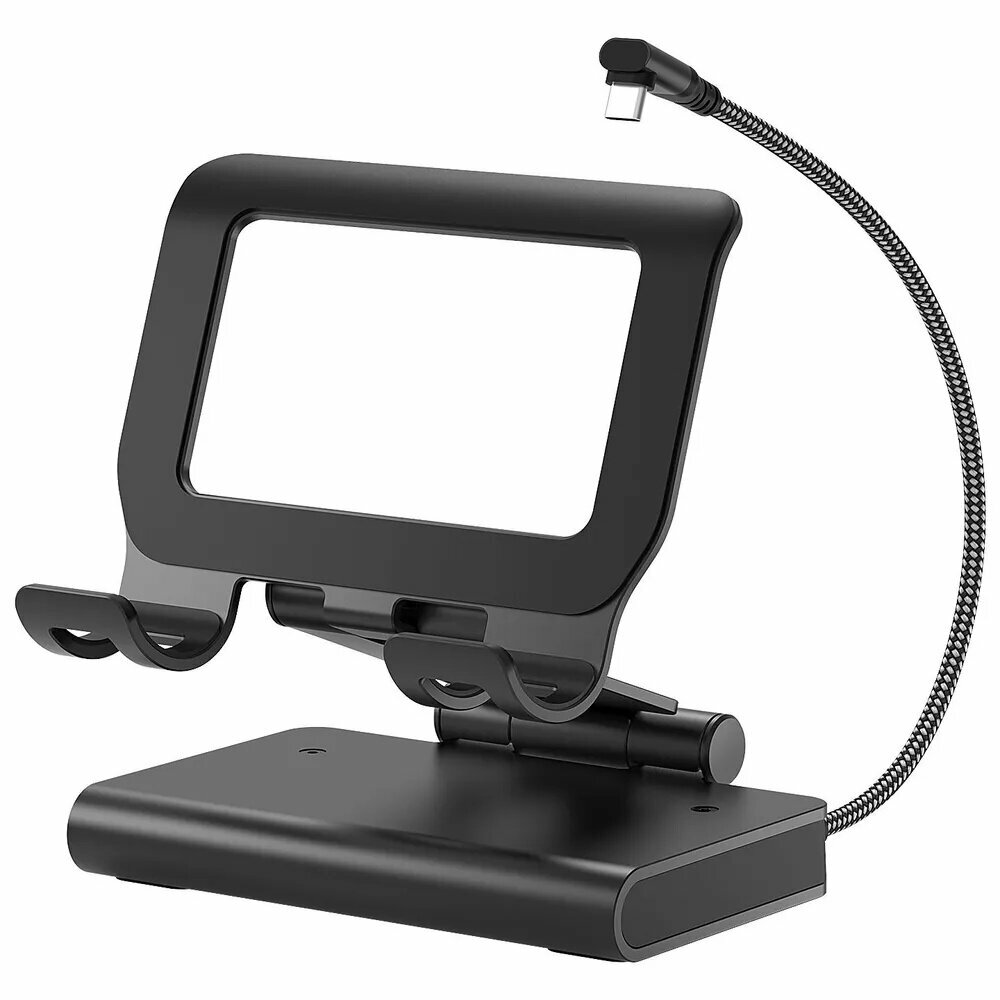 Steam Deck Dock 4K@144Hz, 6-в-1 станция подключения для Steam Deck OLED, регулируемая подставка из алюминия, портативная складная крепление