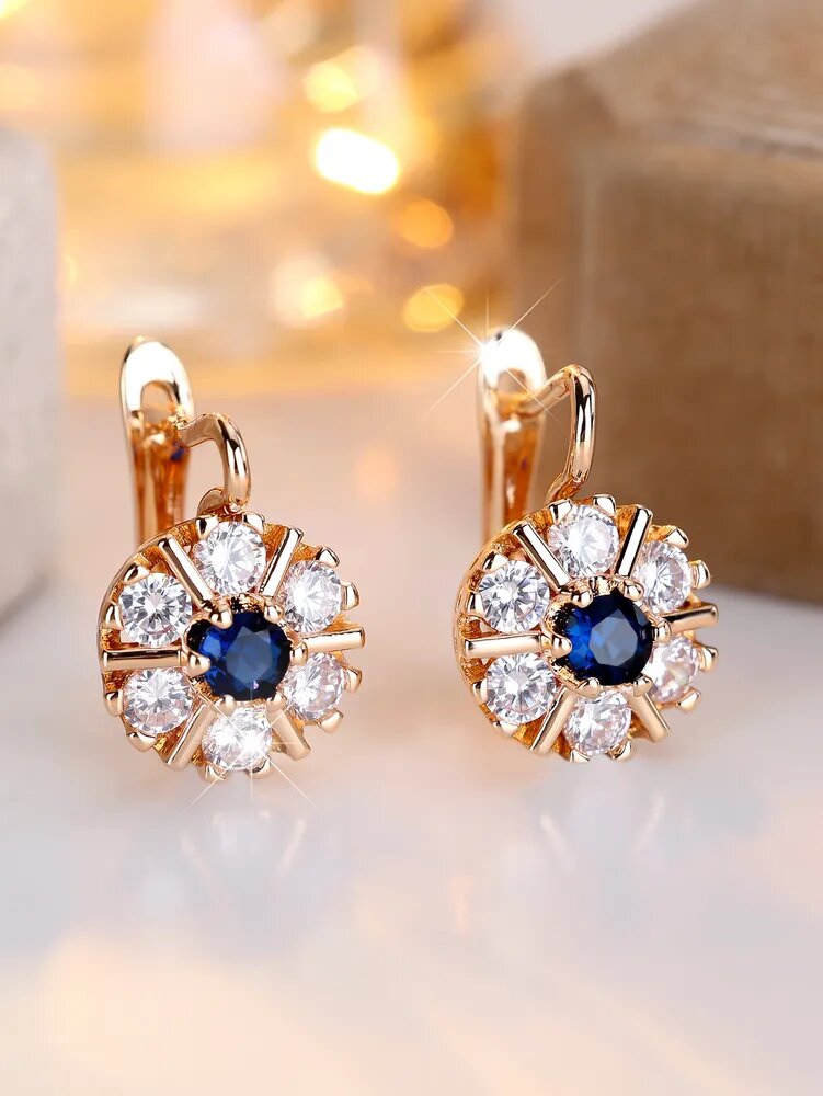 Серьги, фианит, искусственный камень