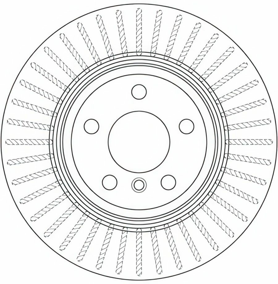 Тормозной диск вентилируемый, для БМВ 3 2011-2018, 4 2016-2021 арт DF6512S