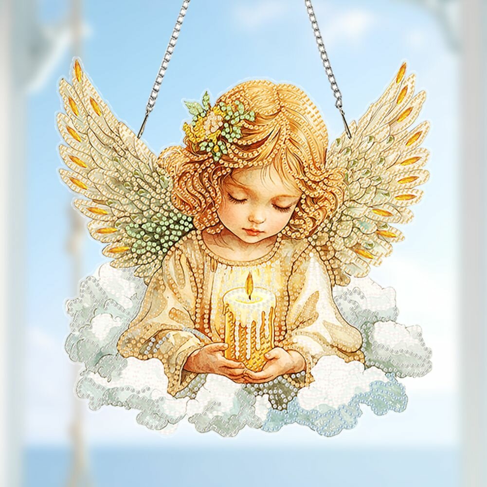 Подвески с алмазной росписью, ангелы, совы и павлины, креативные украшения для домашней гостиной