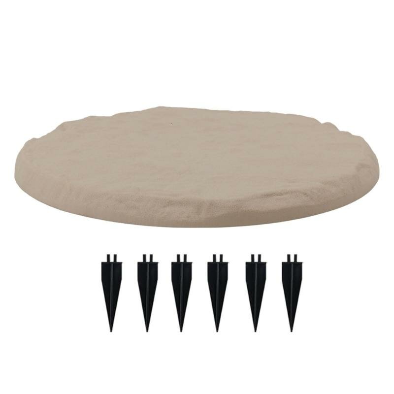 Декоративные садовые плитки для дорожек, кремовый цвет - Круглый