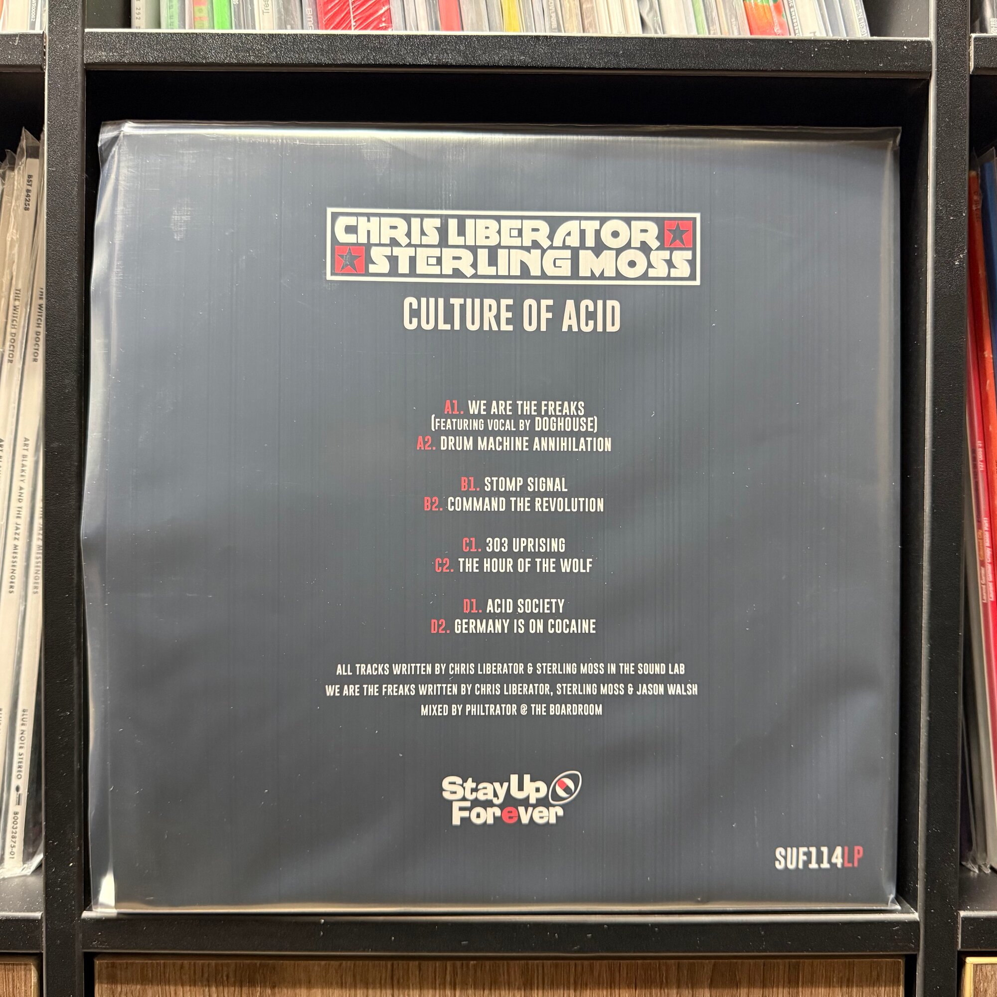 Виниловая пластинка CHRIS LIBERATOR/STERLING MOSS - Culture Of Acid (mint, factory not sealed, blue marbled vinyl 2xLP) LP Винил