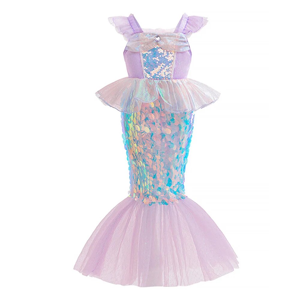 Платье Русалка Ариэль для девочки PLBBFZ 4Y (100cm), purple