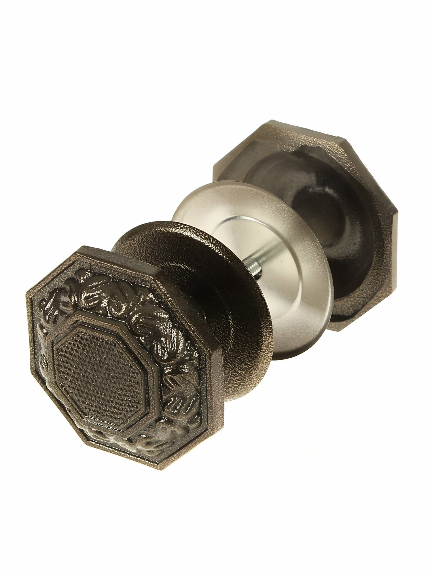 Ручка дверная Строммашина РД-1 08-Ш-001 бронза металл круглая стационарная комплект 2 шт