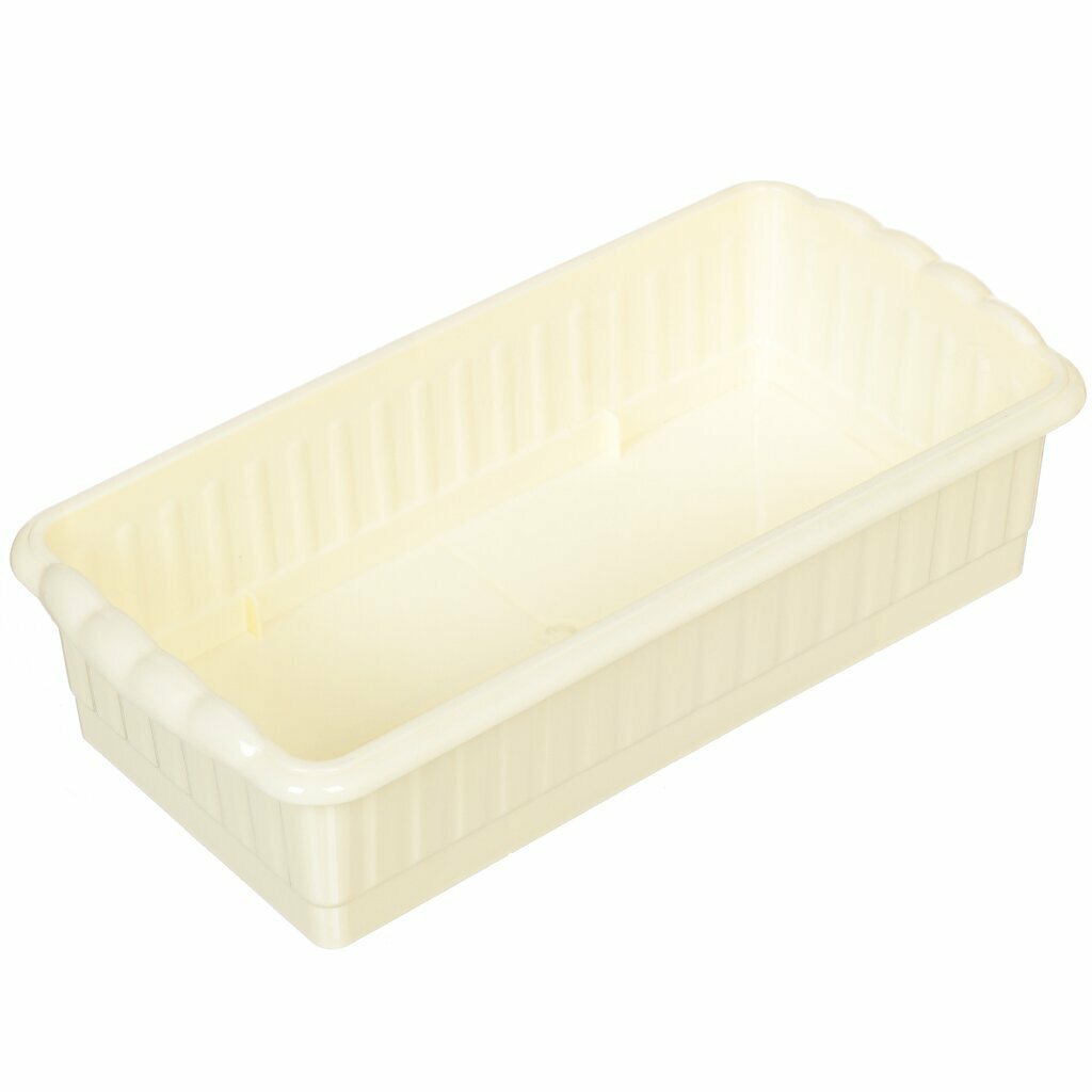 Ящик для рассады Радиан Дом и Дача 322х166х82 мм, пластиковый контейнер для выращивания флоры и овощей, прочный лоток.