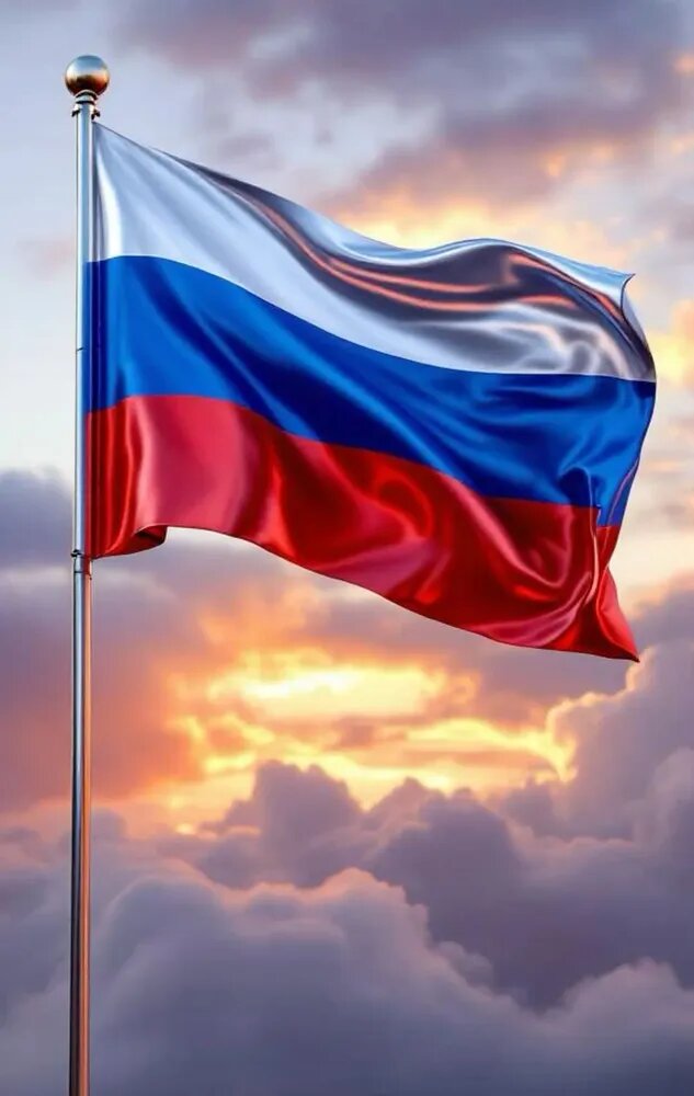 Алмазная Мозаика "Флаг России" 30х40 См Алмазная Вышивка / Картина Стразами Подарков / Украшения