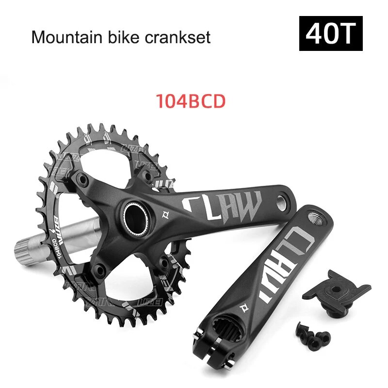 Крансет для MTB 40T 104BCD, шатуны 175мм, черный