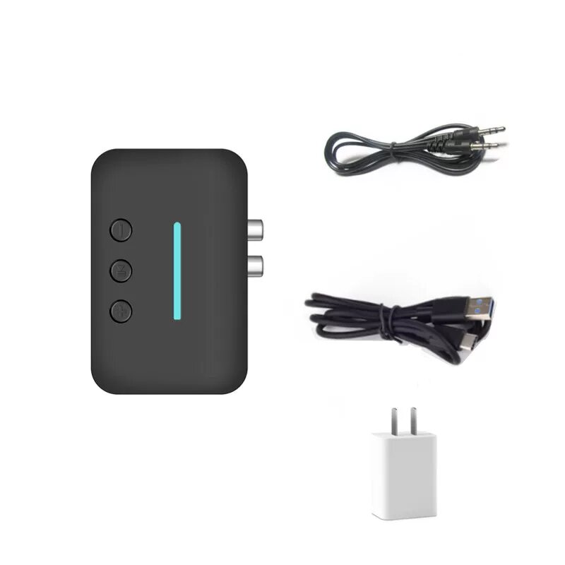 Bluetooth 5.3 Приемник-Адаптер с RCA-выходом и блоком питания для стерео-звучания без потерь, совместимый со старыми