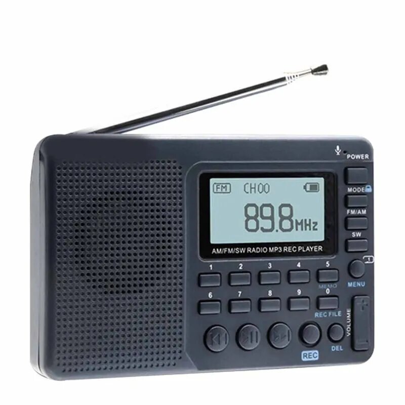 Retekess V115 Портативное Радио FM/AM/SW Диапазонов, USB-Рекордер