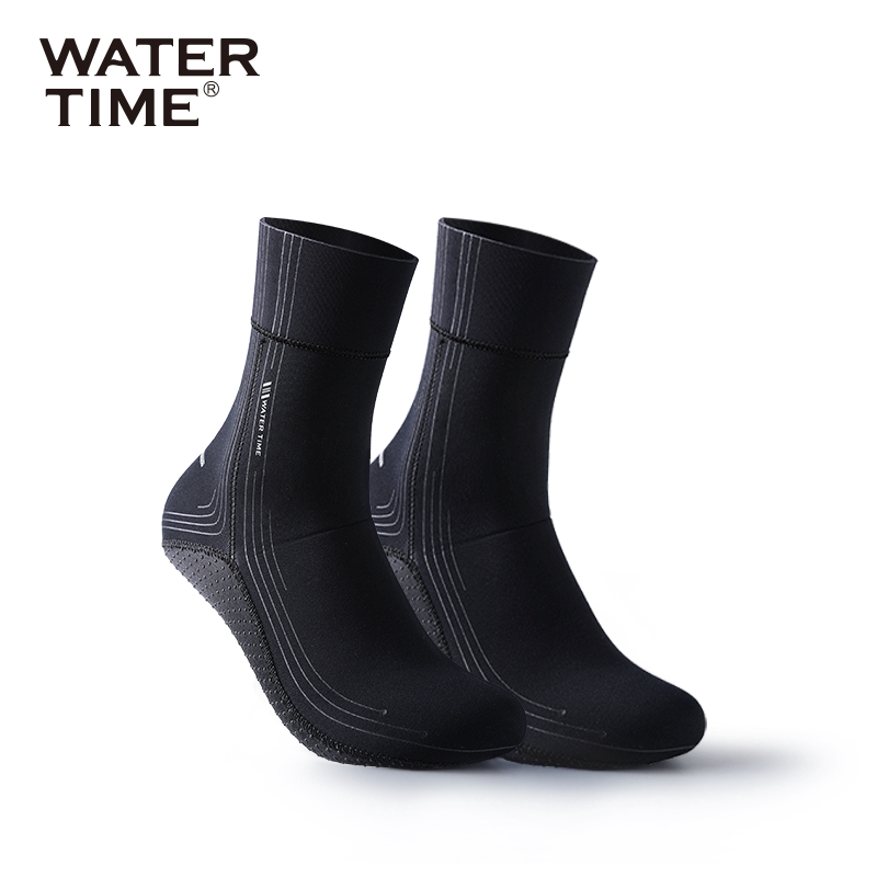 Носки для дайвинга WaterTime, нескользящие противопесочные носки средней длины для подводного плавания, пляжные носки,