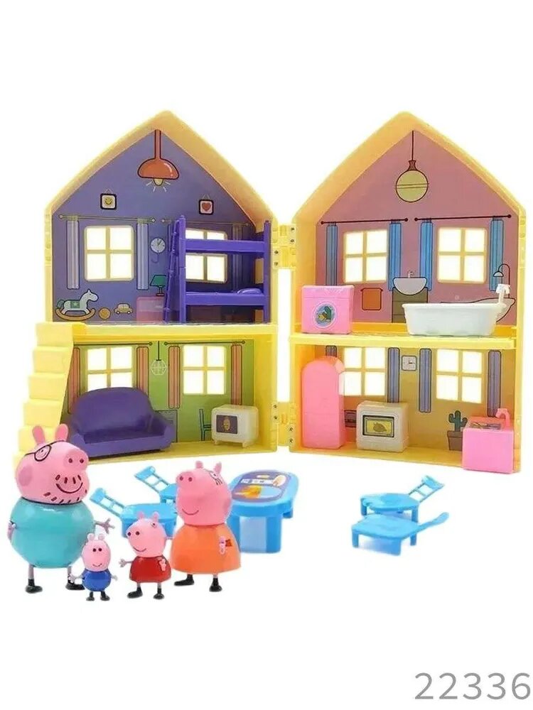 Peppa pig Пейдж игровой домик семейный набор игрушек ПВХ пластик