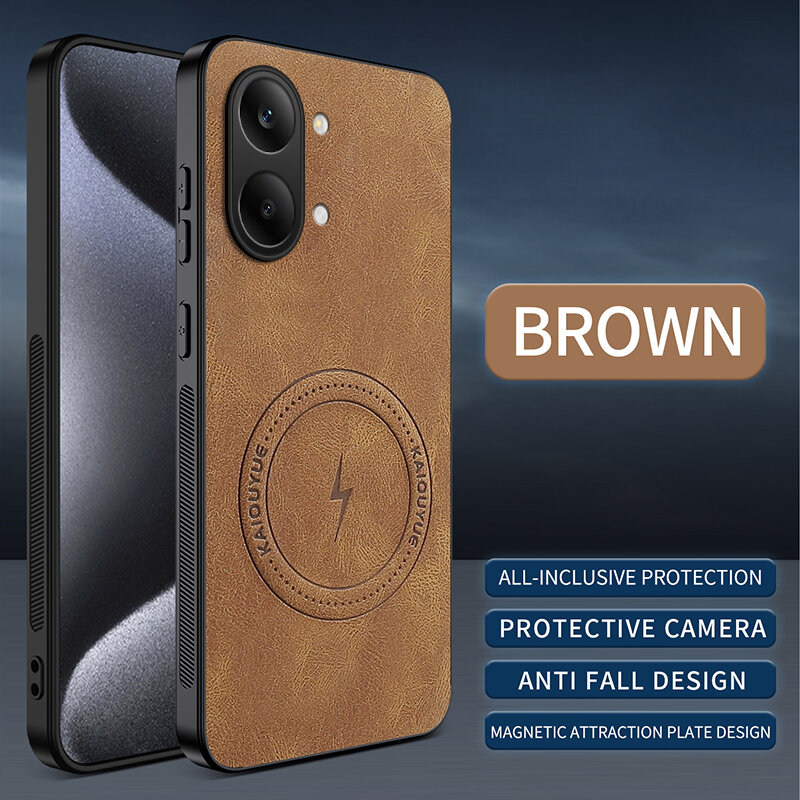 Чехол для Poco X8 Pro Max / Поко X8 Про макс Роскошная модная кожа, антиударный Защитная оболочка