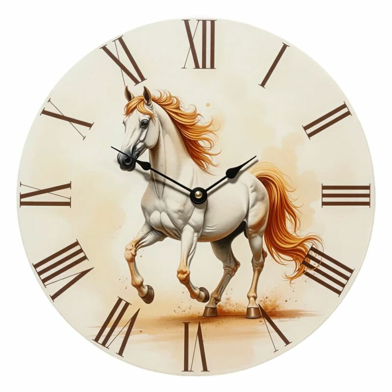 Настенные часы Династия из дерева Династия Настенные часы 02-103 Белая лошадь