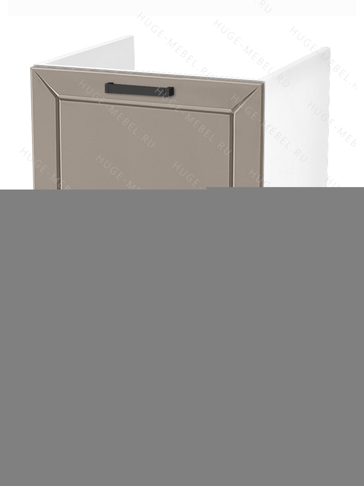 Кухонный шкаф под мойку 500 Альфа (латте) Huge Mebel. Ширина 500 Высота 840. Модули кухонные нижние