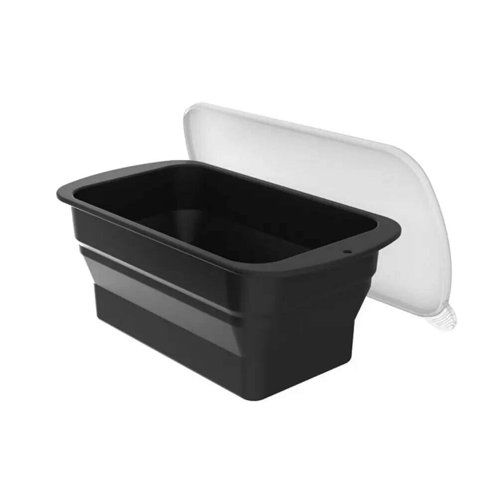 Складной контейнер для льда из силикона Черный, Black Foldable