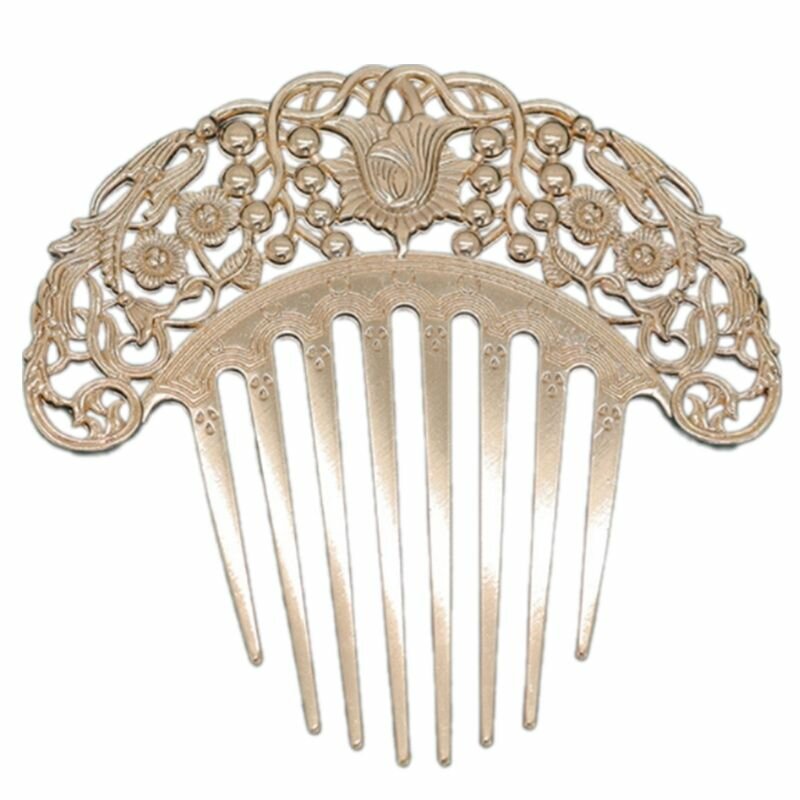 (1 шт.) Аксессуар для волос в новом китайском стиле/для ханьфу/ципао: гребень с пионами для прически - "Танский гребень" KC золотой