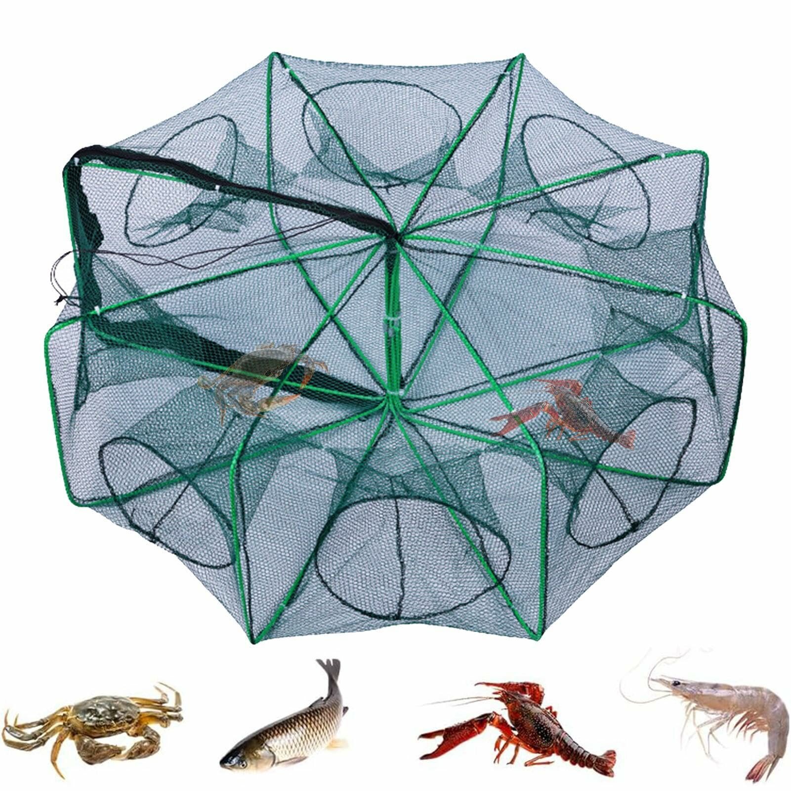 Раколовка зонтик на 8 входов, Верша-паук для ловли раков и рыбы,