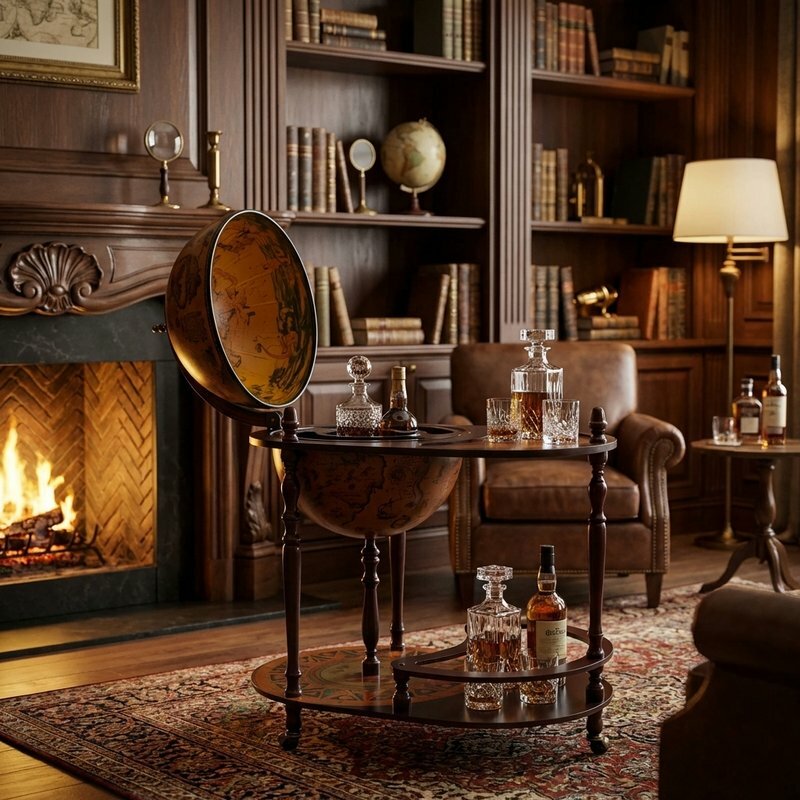 Глобус-бар напольный Гиперборея