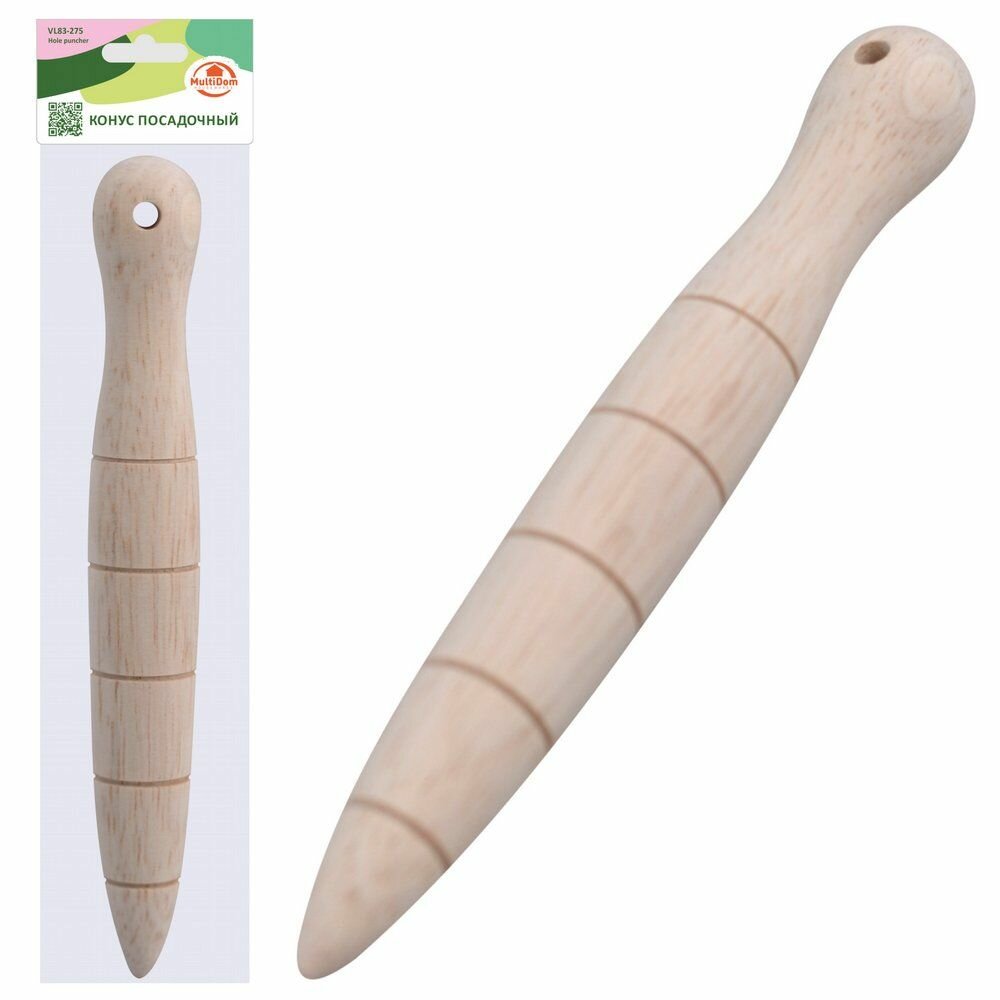 Конус посадочный 15х2 см с метками через 2 см. Изготовлено из дерева (сосна).