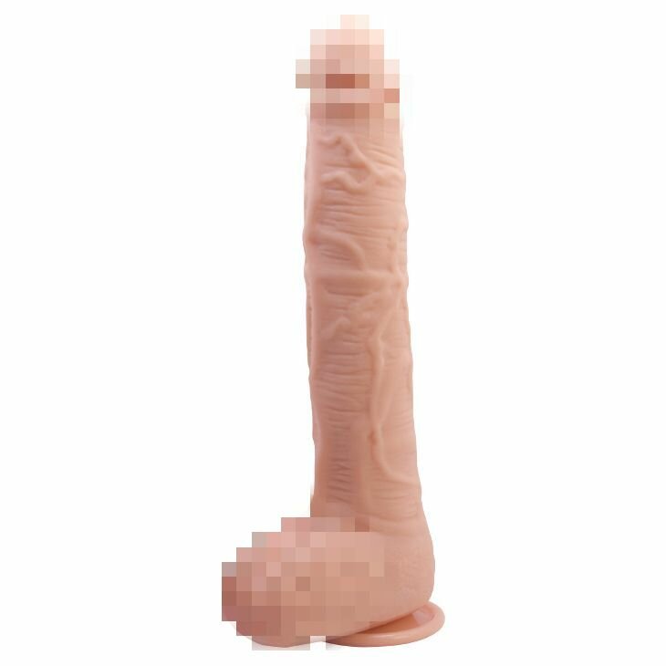 Фаллоимитатор-гигант на присоске Dick - 27 см, Baile, телесный