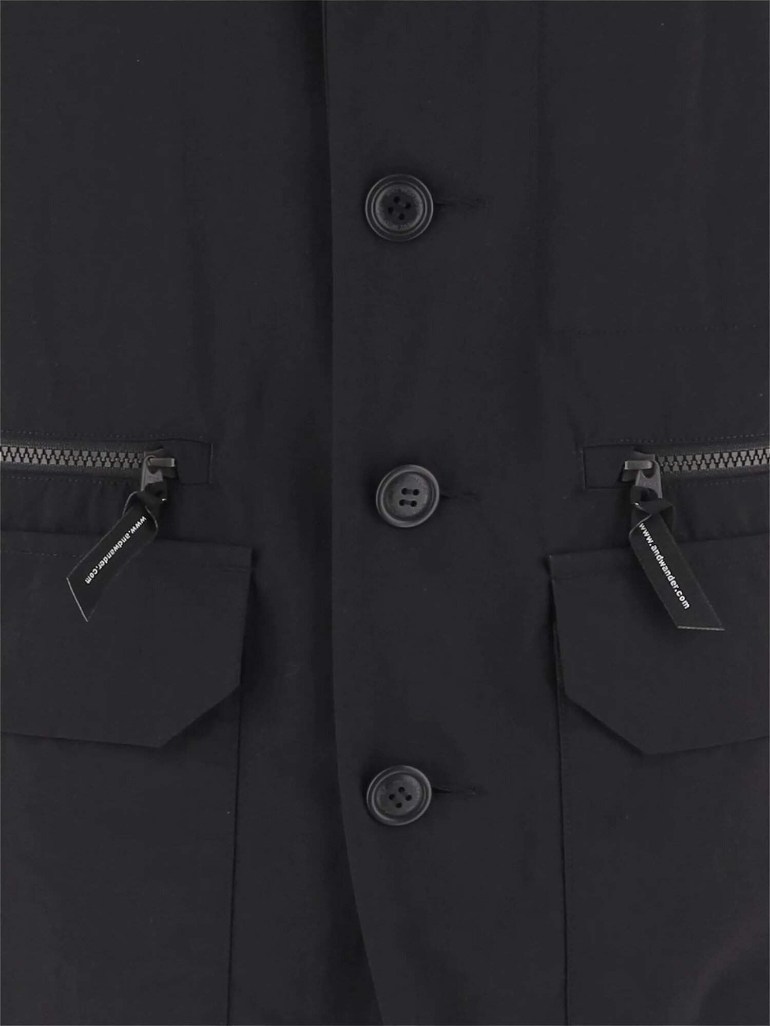 Пиджак And Wander Zip pocket blazer, размер 40, black/black — фото 1