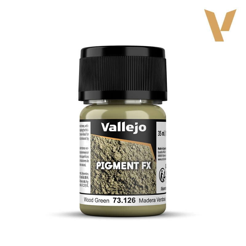 Краска Vallejo серии Pigment - Wood Green 35ml.