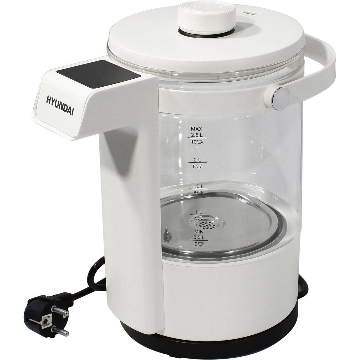 HYUNDAI Электрочайник (2.5 л, 1400 Вт, стеклянный)