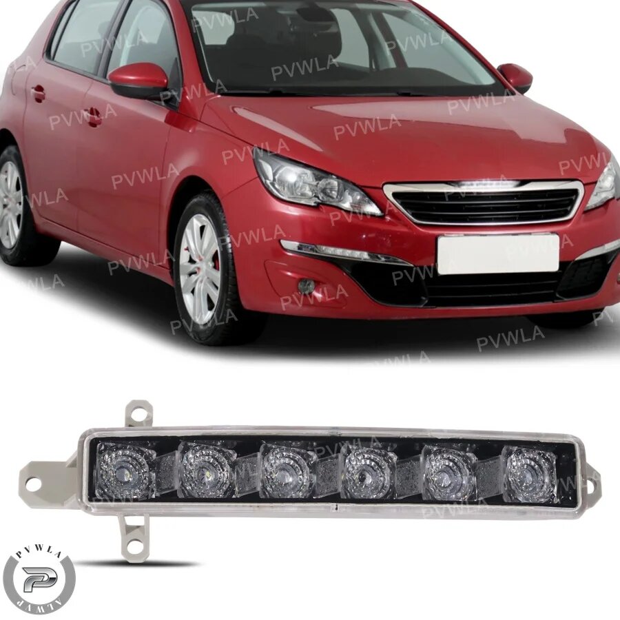 1 шт. черная передняя светодиодная лампа дневного ходового огня (DRL) для Peugeot 108 308 2014-2020/Gravel Raid Partner Tepee Ranch 2008-2020 C1 C3