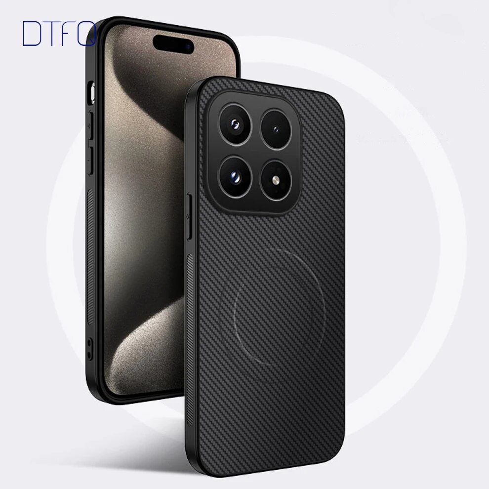 Черный карбоновый чехол для iPhone 12/13 Pro